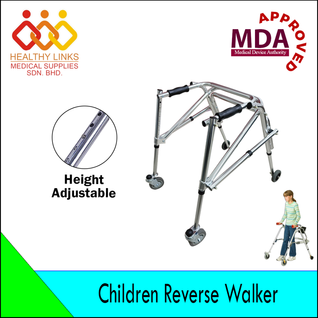 [MDA Approved] Aluminum Foldable Height Adjustable Children Reverse ...