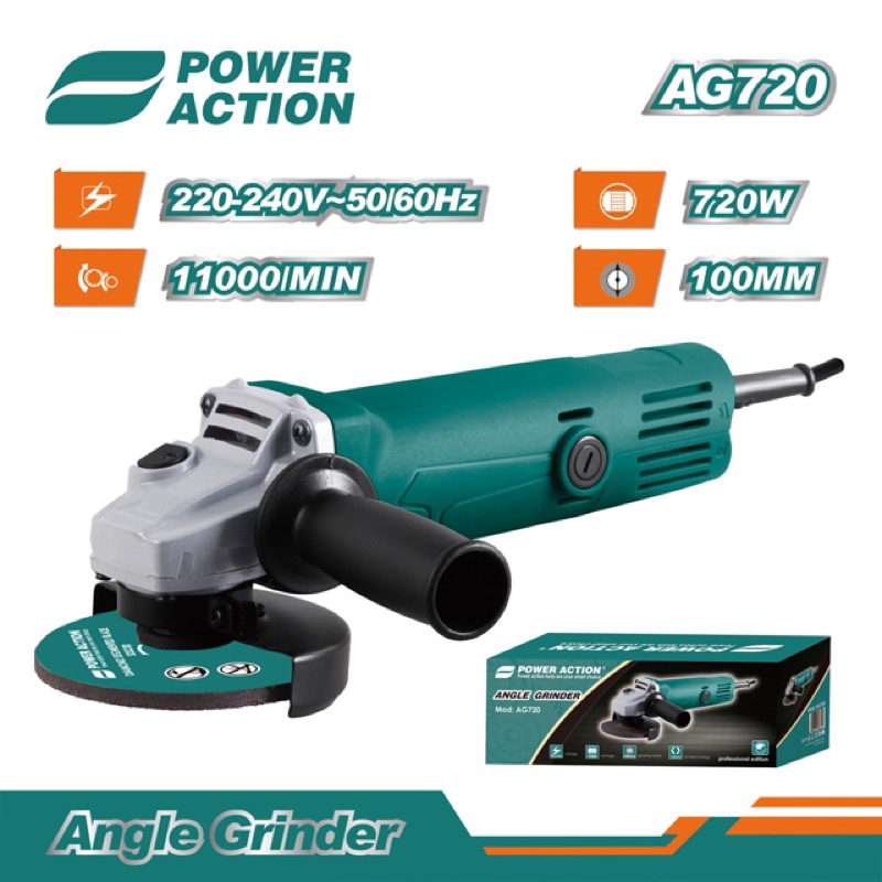 POWER ACTION ANGLE GRINDER MODEL (AG720) | Shopee Malaysia