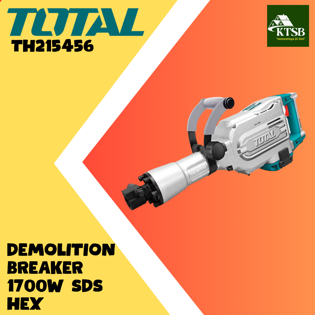 TOTAL TH215456 DEMOLITION BREAKER 1700W SDS HEX | Shopee Malaysia
