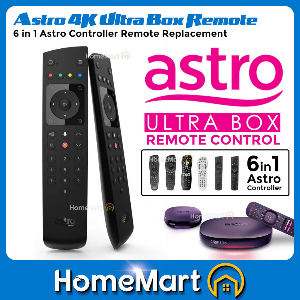 ASTRO 4k Ultra Box Remote Control Ultra Box Controller 6 in 1 Remote ...