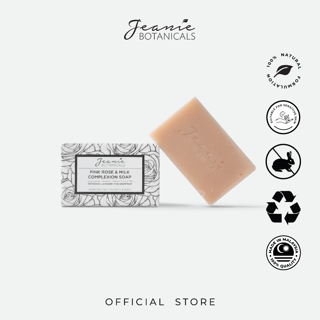 Pink Rose & Milk Complexion Soap (Petitgrain Lavender Pink Grapefruit ...