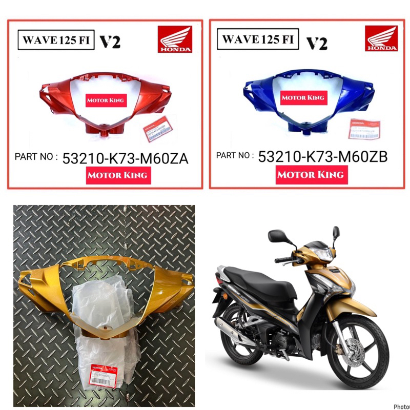 Front Handle Cover Depan Honda Wave 125 i V2 Original Honda Wave 125i ...