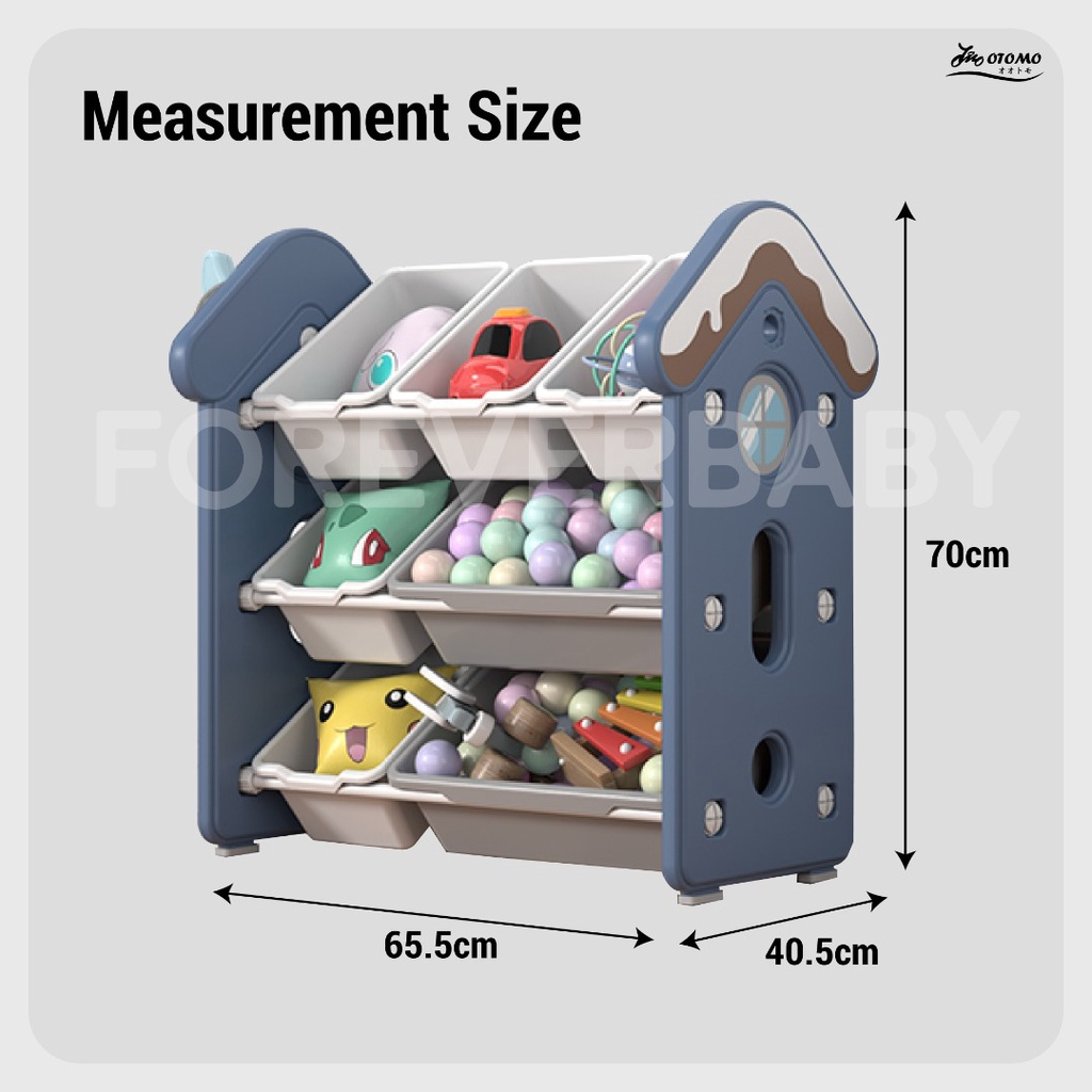 Multiple Sizes House Design Child Kids Storage Rack Children Storage ...