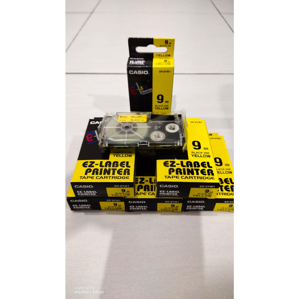 Casio EZ-Label Printer 9mm XR-9YW1 Yellow Tape / Black ink | Shopee ...