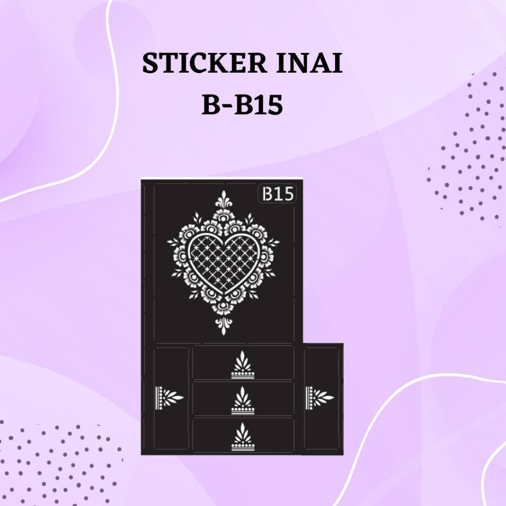 Sticker Corak Inai / Henna Stencil / Sticker Inai / Henna Sticker ...