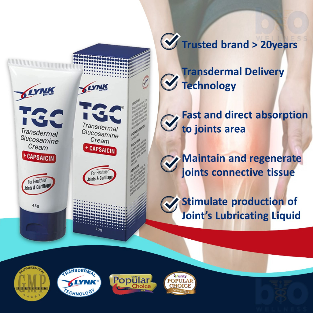 LYNK TGC Plus Capsaicin High Strength Transdermal Glucosamine Cream 45g | Shopee Malaysia