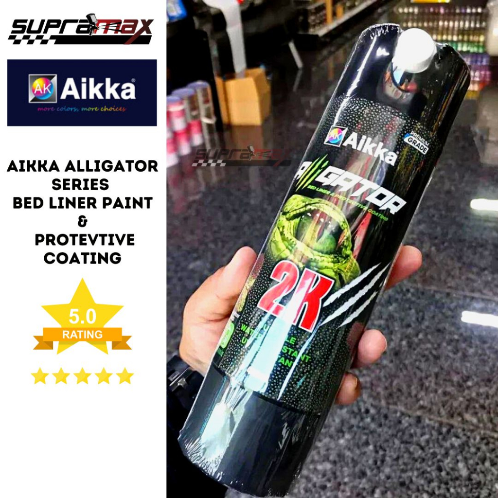 AIKKA Alligator Paint / BLACK / 2K Bed Liner & Protective Coating / for ...