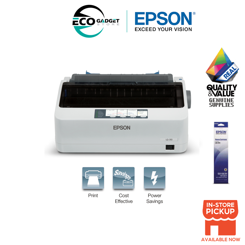 Epson LQ-310 Dot Matrix Printer - 24-Pin Narrow Carriage Impact Printer ...