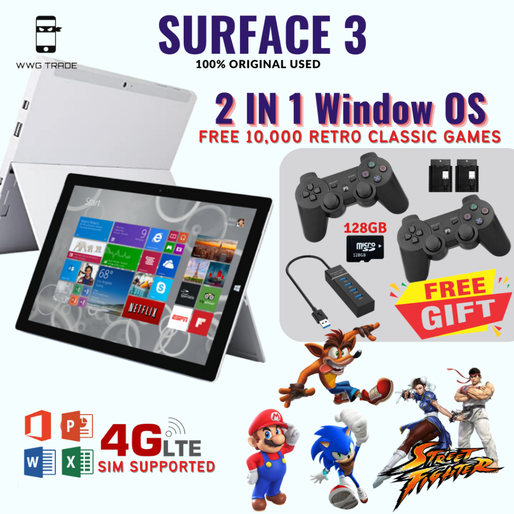 🔥hot Deals🔥 Microsoft Surface 3 Ssd 64gb 2 In 1 Window Os 10000 6444