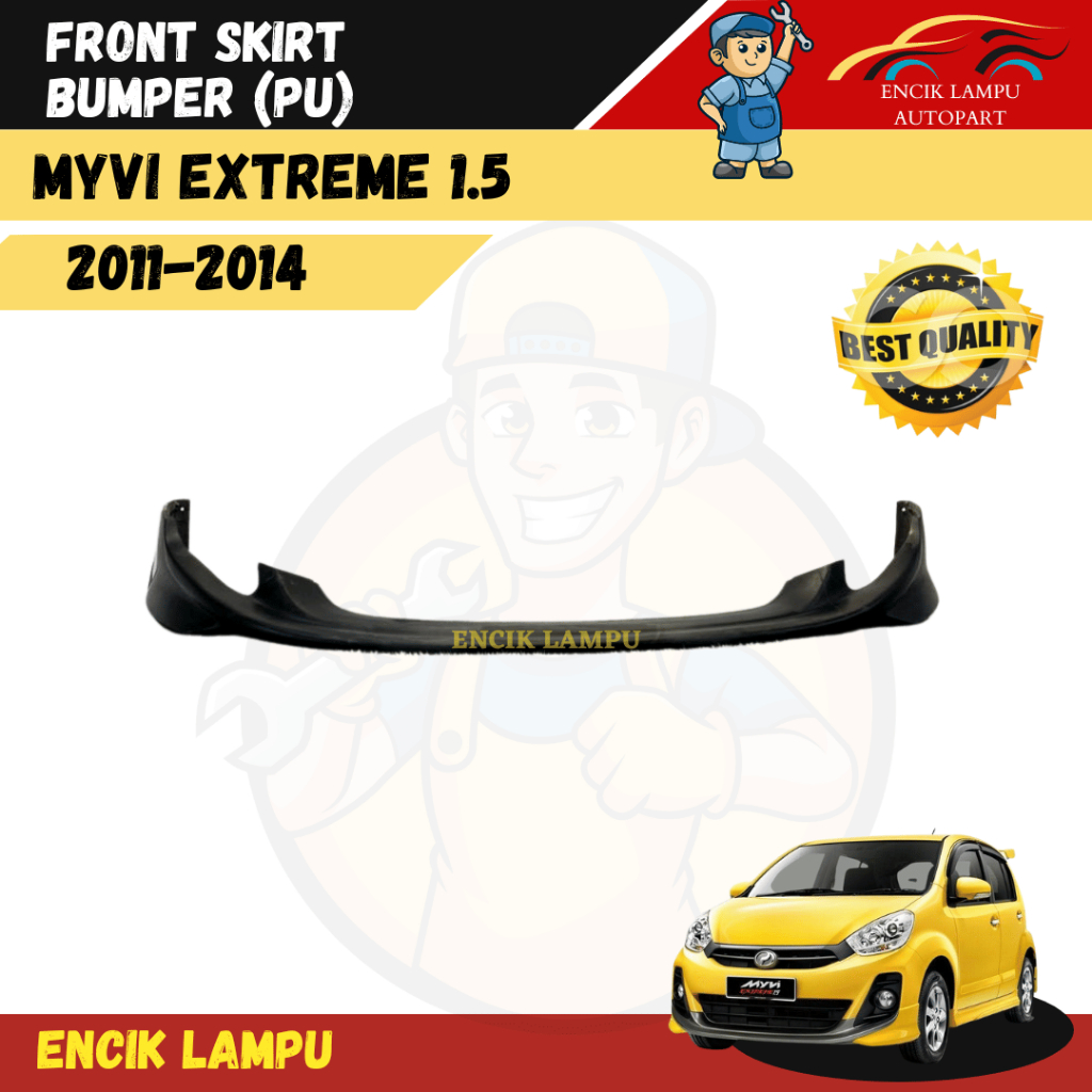 Perodua Myvi Extreme Se 1.5 Front Bumper Skirt Pu Material 100% Lips ...