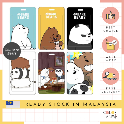 *Ready Stock*We Bare Bears Card Holder Cute Cartoon ID card case ...