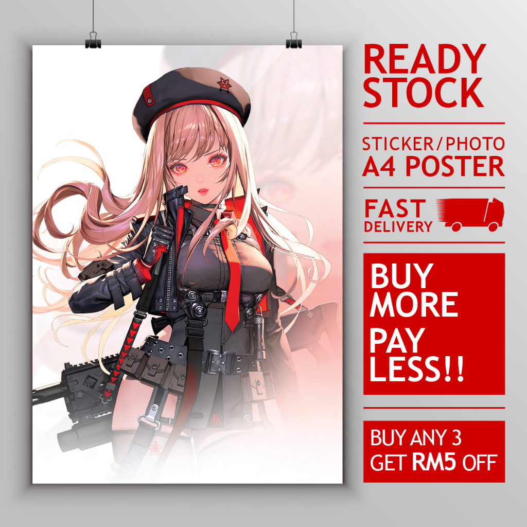 (READY STOCK) GODDESS OF VICTORY: NIKKE A4 Photo Poster/Sticker | Rapi ...