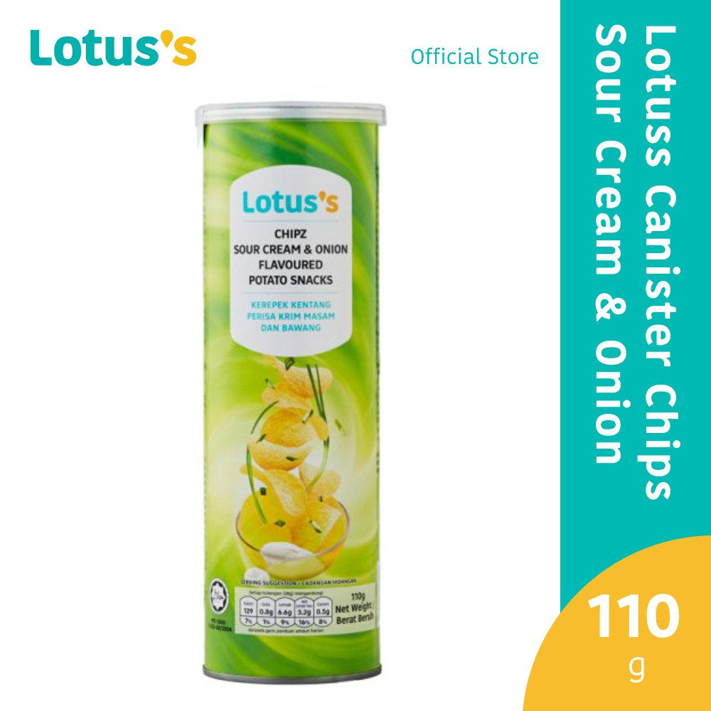 Lotuss Canister Chips - Sour Cream/Onion (110g) | Shopee Malaysia