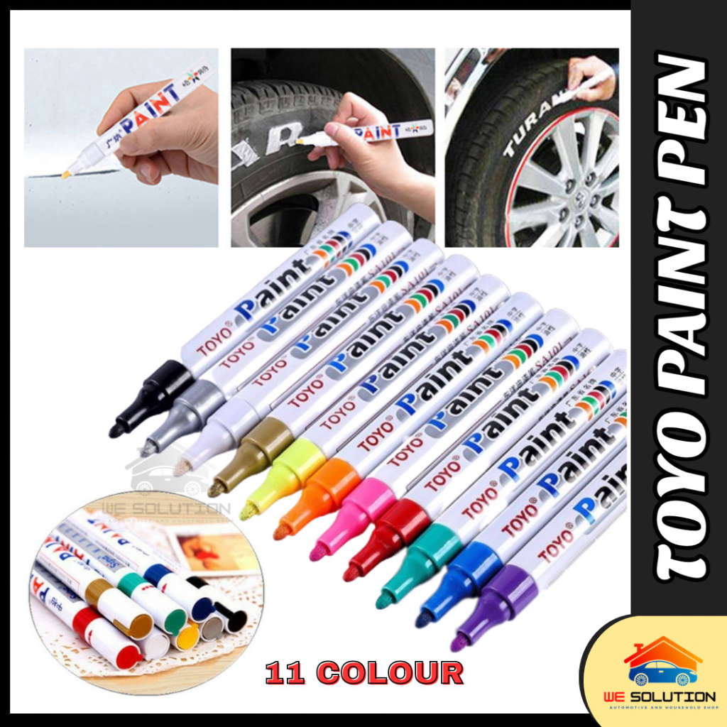 Toyo Marker Pen Permanent Multipurpose Waterproof Colourful Paint ...