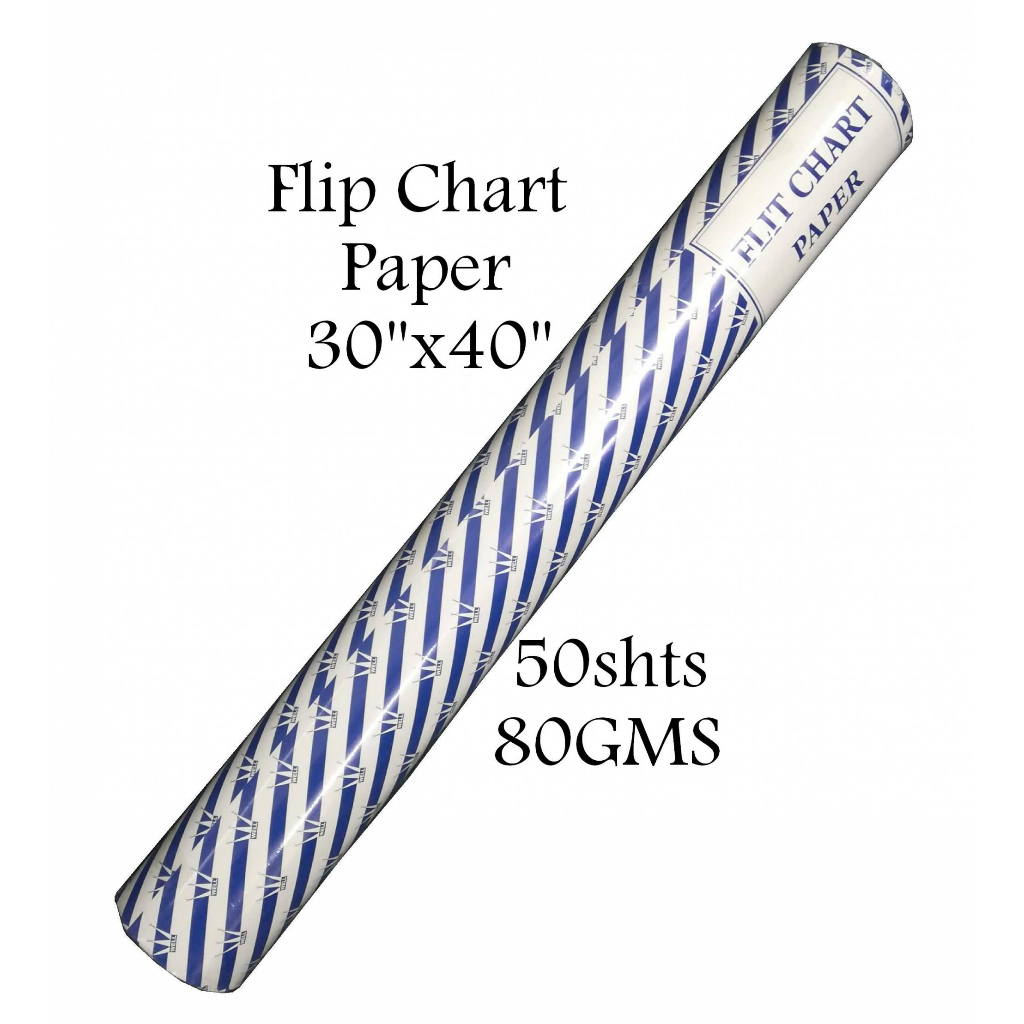 Stationery Flip Chart Paper 24" X 36" | 30" X -40" (50 shts) (80 GMS ...