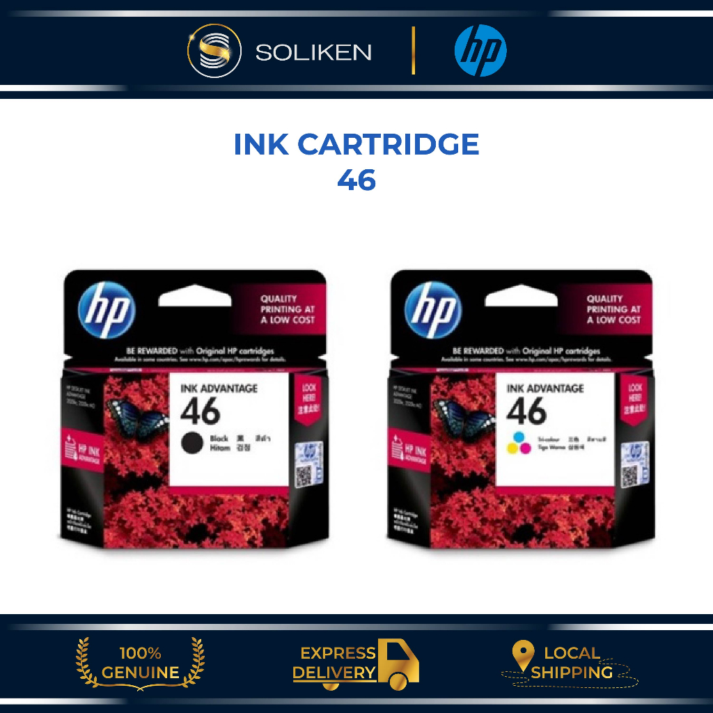 Original HP CZ637AA HP 46 HP46 Black HPCZ638AA HP 46 HP46 Color Ink ...