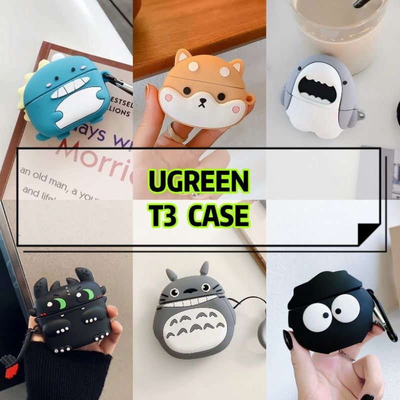 UGREEN HiTune T3 Case Cartoon Cute Wireless Earbuds Casing Cover Protective Soft Silicone Case ...