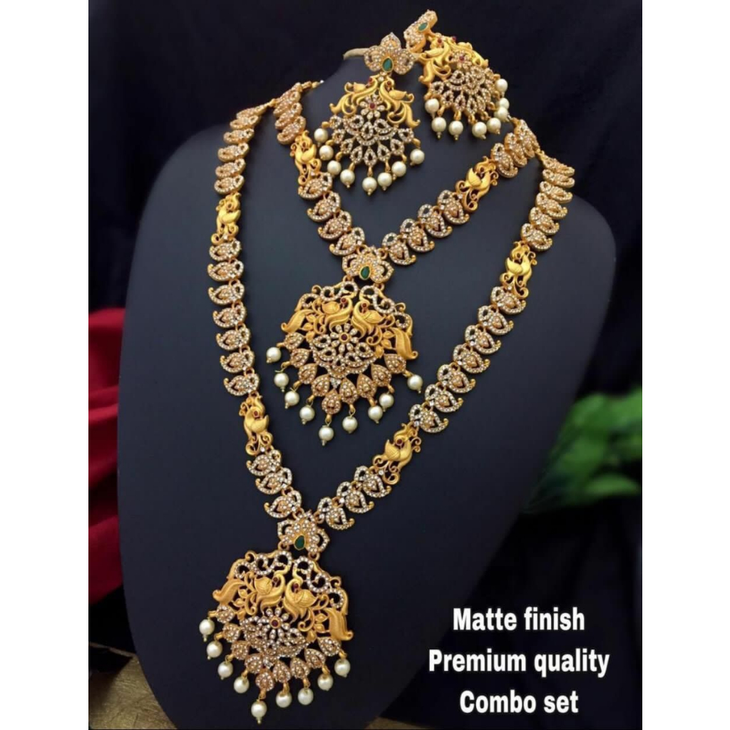 MATTE FINISH PREMIUM COMBO JEWELLERY SET | Shopee Malaysia