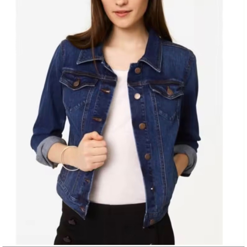 High Quality Jeans Denim Jacket For Women Casual Kain tebal Ledis ...
