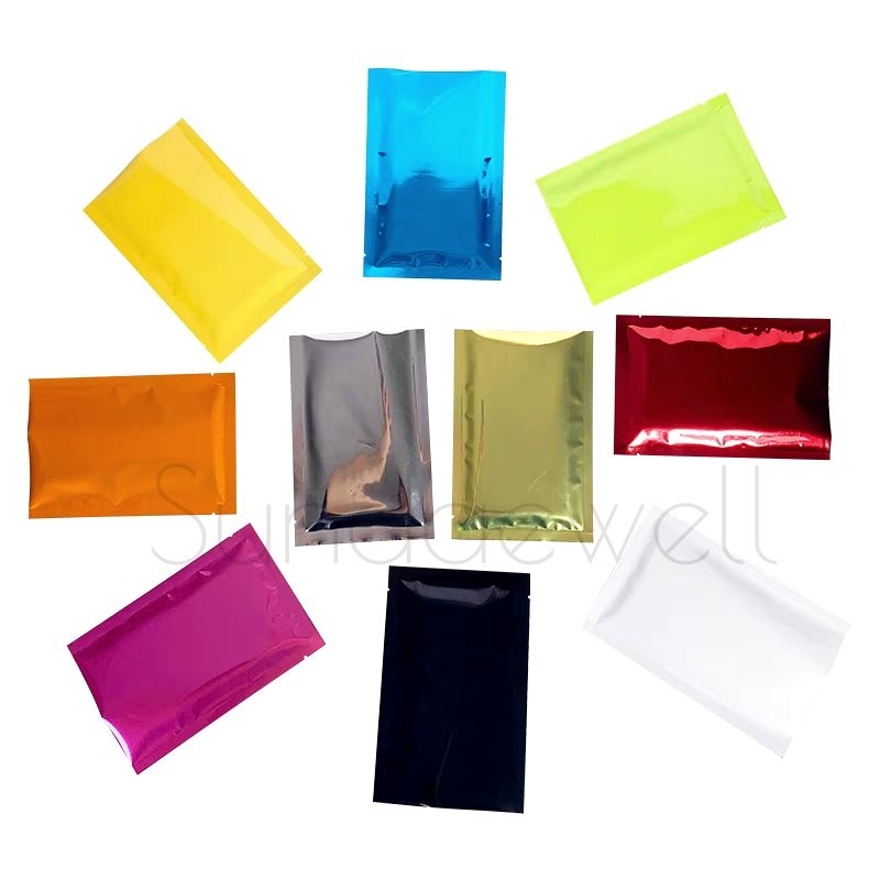 3 Seal No Zip-lock Sachet Pillow Flat Bottom Aluminium Color Yellow ...