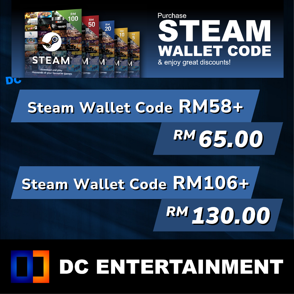 Steam Wallet Code RM50 RM200 | Steam Wallet Reload & Top-up | MYR Code | Ready Stock | Original ...