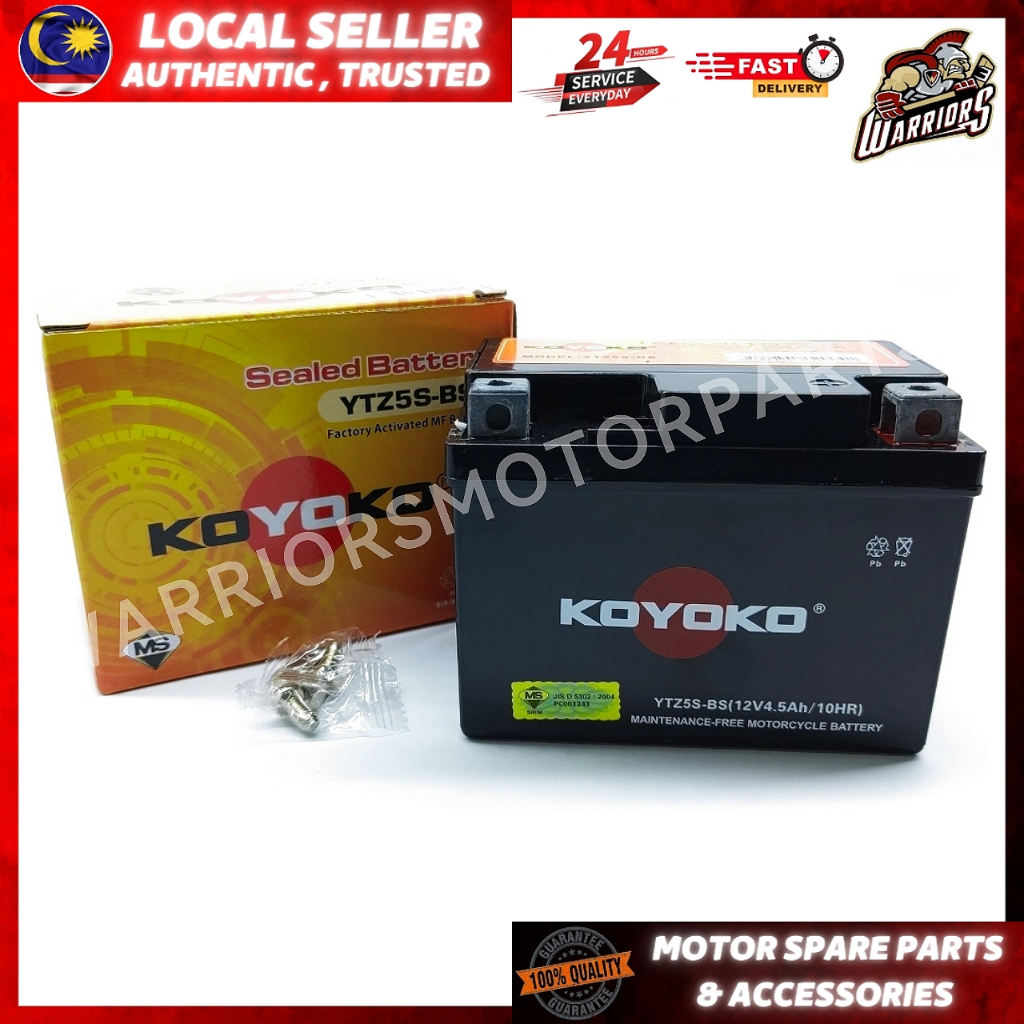 KOYOKO YTZ5S-BS SEALED BATTERY Y15/FZ150/LC135 V2-V8/SRL115/AVANTIZ ...