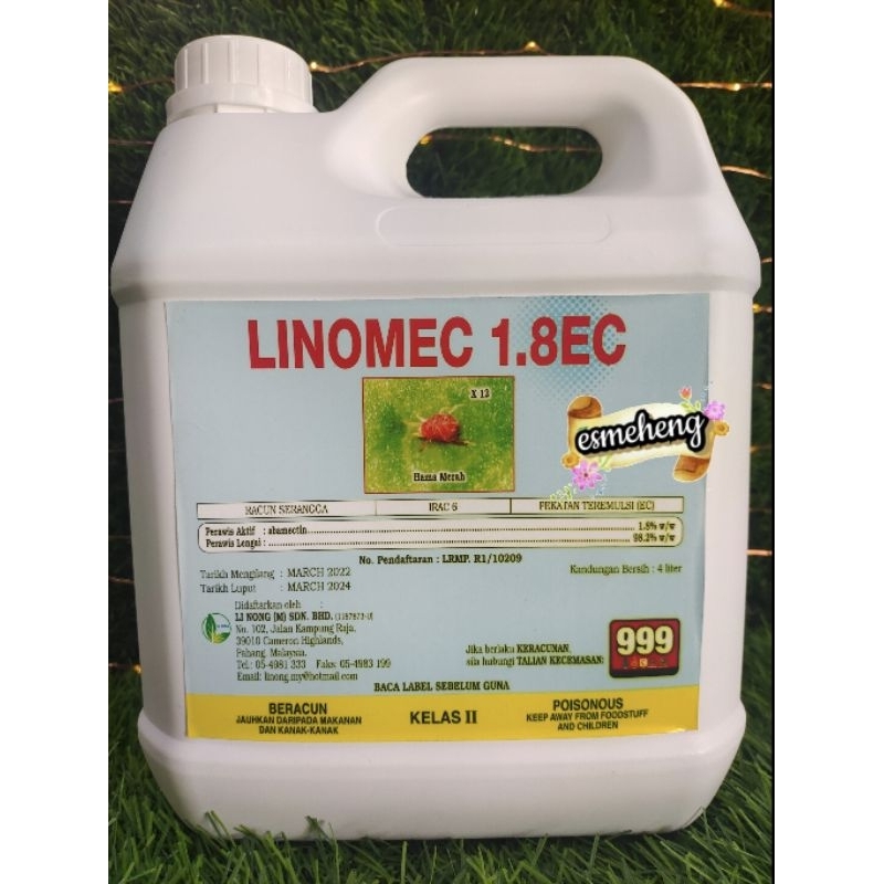 4L Linomec / Abamectin 1.8% / Racun Serangga / Hama Merah / Hama Putih ...