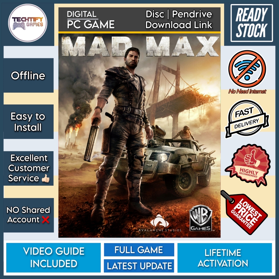 [PC Game] Mad Max - Offline [Disc | Pendrive | Download Link] | Shopee Malaysia