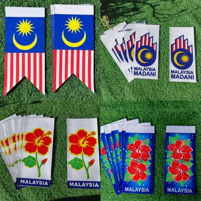 10 Keping Bendera Hiasan Patriotik Malaysia Jiwa Merdeka Flag Deko Hari ...