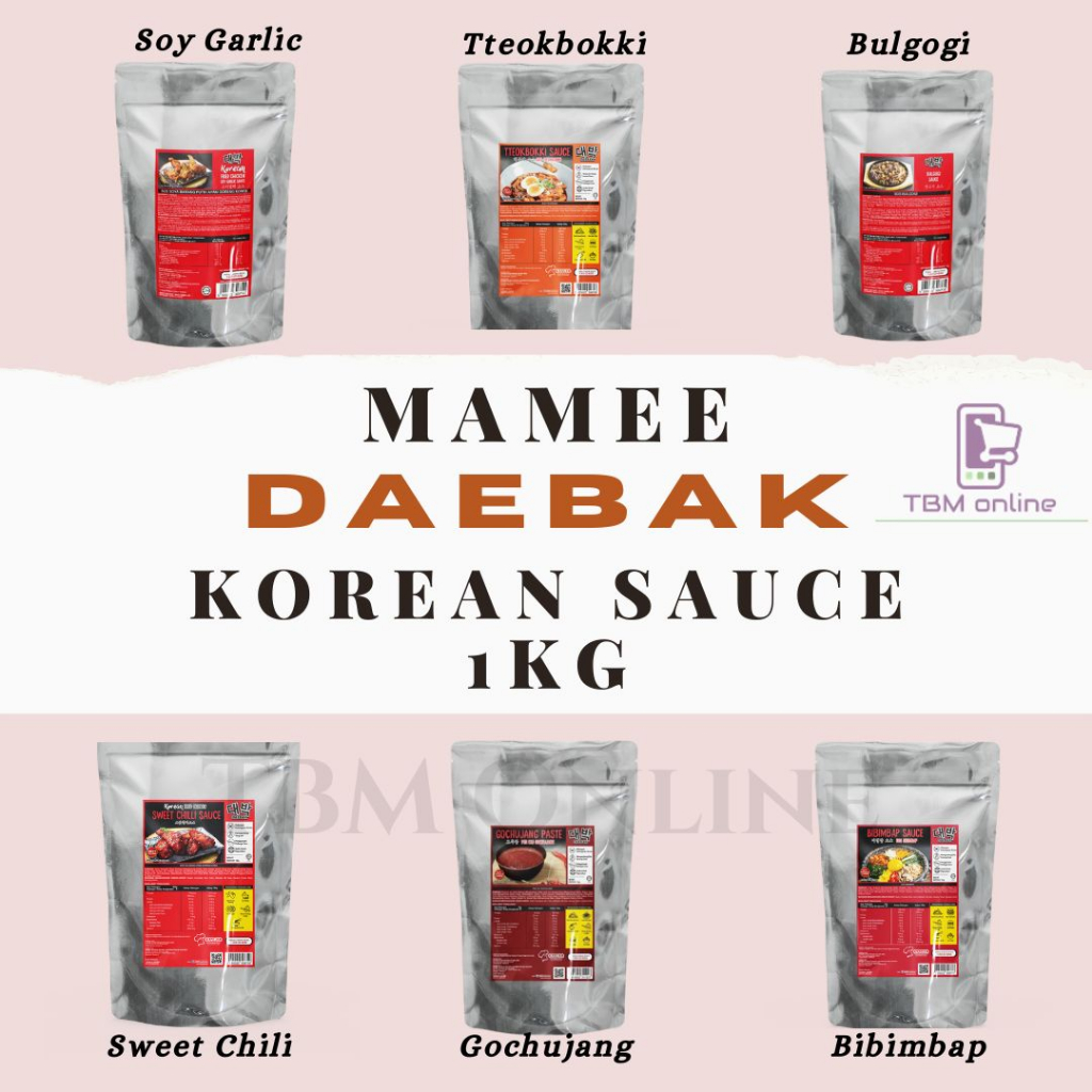 MAMEE Daebak Sweet Chili , Soy Garlic , Tteokbokki, Bulgogi, Bibimbap ...