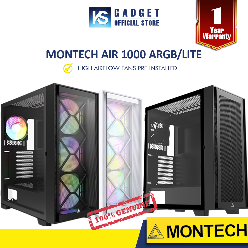 [READY STOCK] MONTECH AIR 1000 PREMIUM ARGB ATX CASE/ AIR 1000 LITE ATX ...