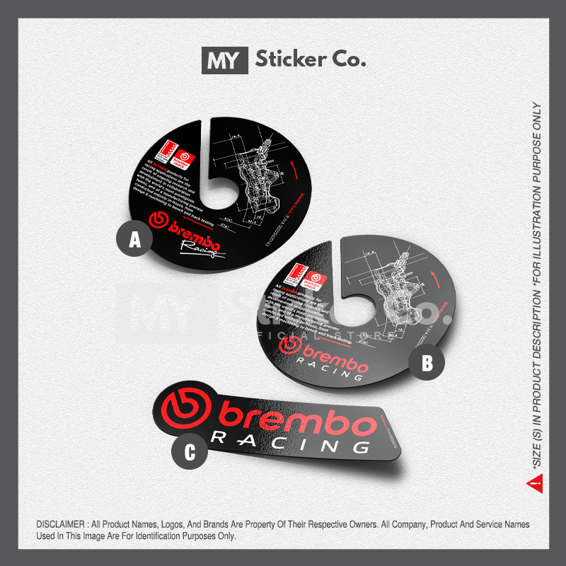 Sticker - Brembo (Round) | Shopee Malaysia