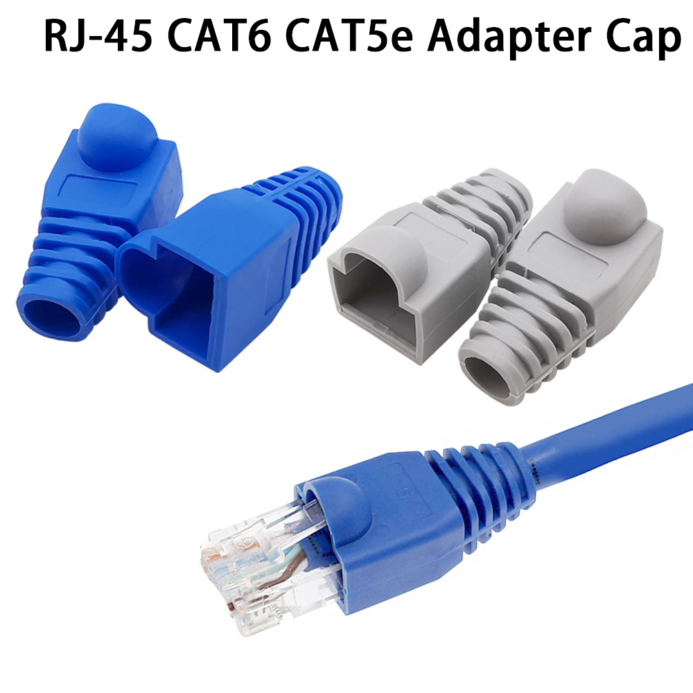 10pcs Ethernet Cat5 Cat6 RJ45 Strain Plug Cover Boot - Blue | Shopee ...