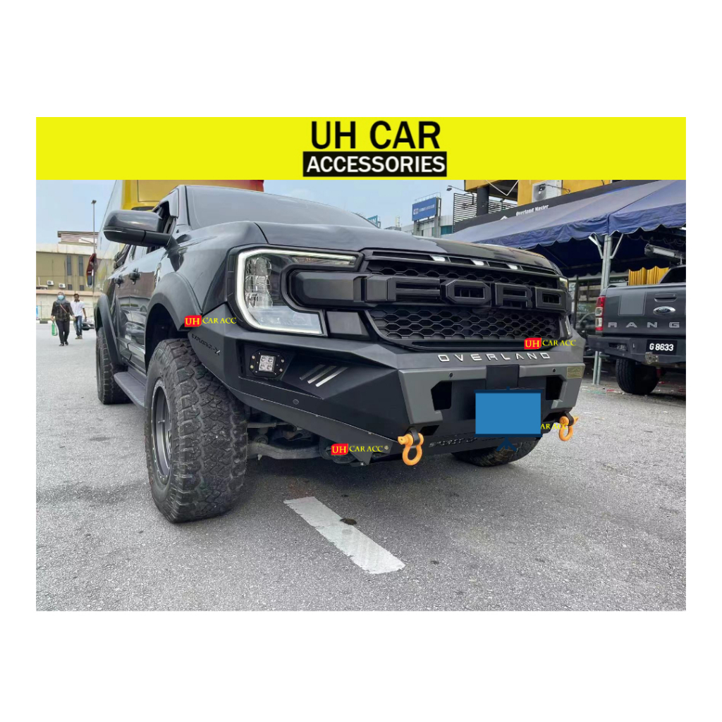 FORD RANGER T9 2022 2023 2024 THAILAND OVERLAND STEEL FRONT BUMPER BULL ...