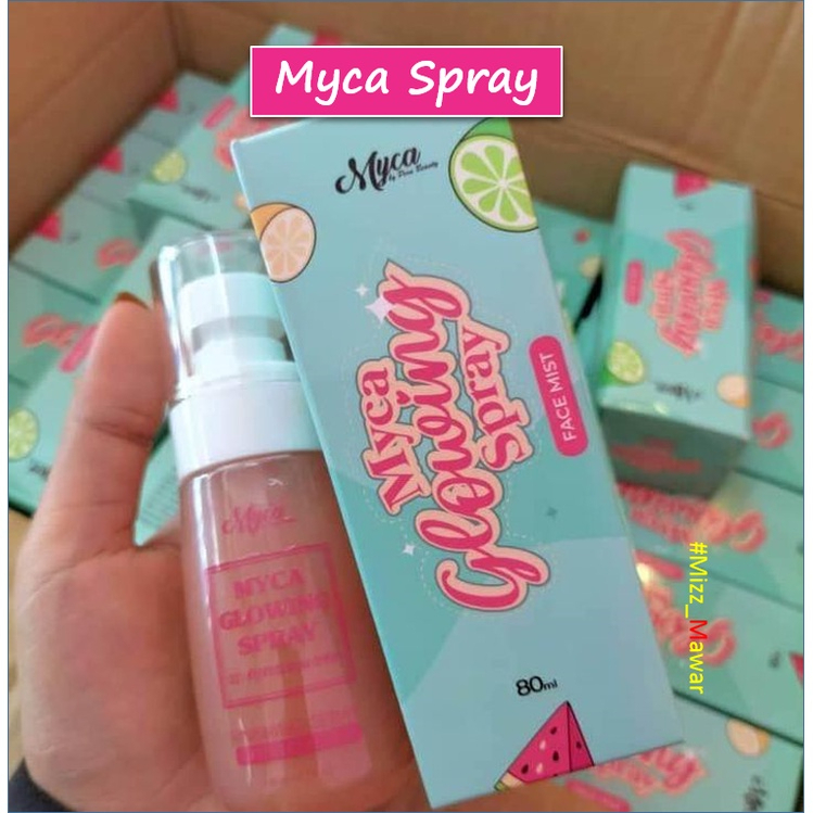 MYCA Glowing Spray Face Mist 60ml Make Up Fix Fixing Facial Setting Long Lasting Kiss Beauty ...
