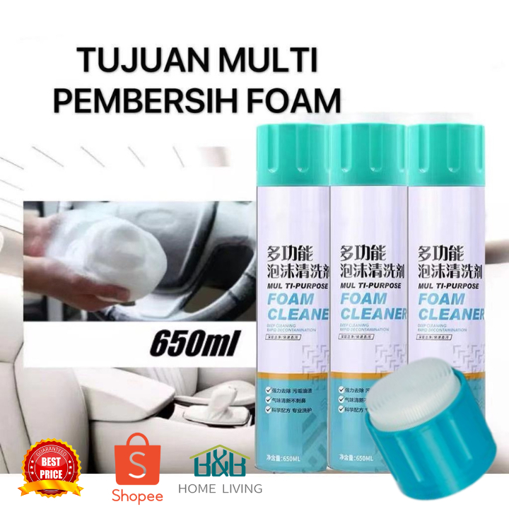 Multipurpose Foam Cleaner Spray Cuci kerusi Home Car Sponge leather ...