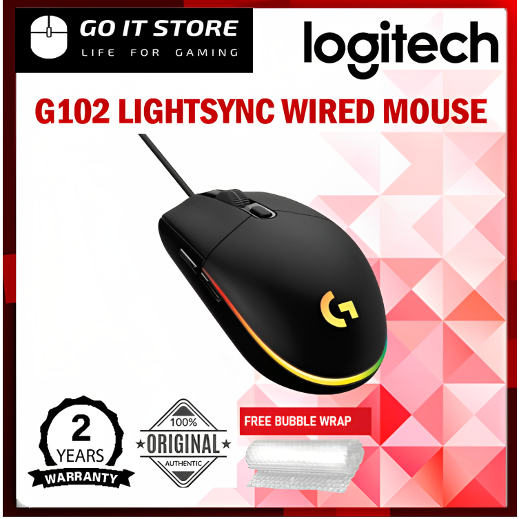 Logitech G102 LIGHTSYNC RGB 6 Button 8000DPI Gaming Mouse | Shopee Malaysia
