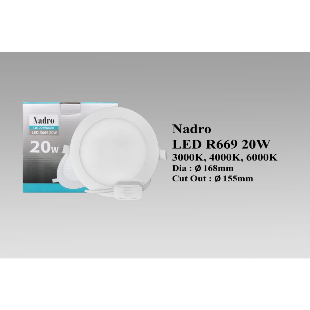 Imitos Nadro LED Downlight Round 20w 6 Inch Recessed Downlight Panel ...