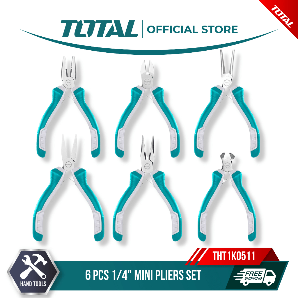 Total Mini Pliers Set (6 Pcs) THT1K0511 | Shopee Malaysia