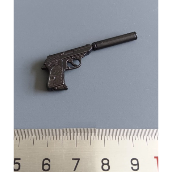 [Ready Stock] Miniature 1/6 SCALE METALLIC PAINTED PPK with Silencer ...