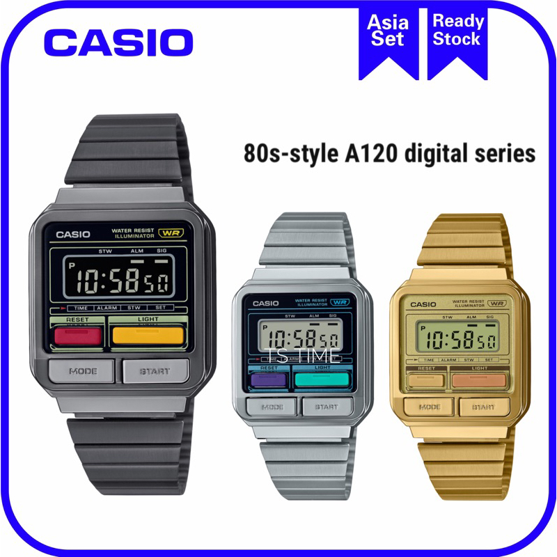 Casio Retro Vintage 80’s Style Unisex Watch A120WE-1 / A120WEGG-1 ...