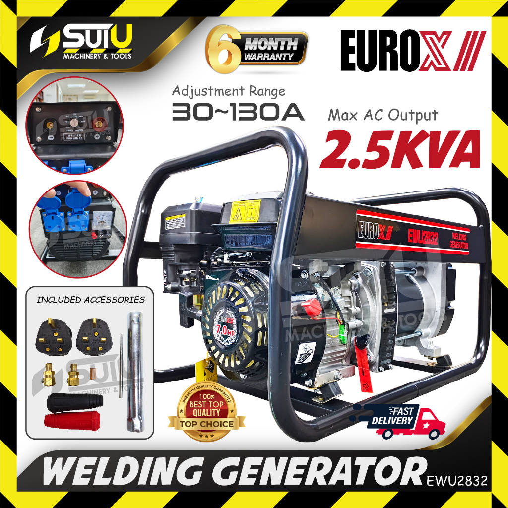 EUROX EWU2832 7HP 2in1 Welding Generator / Penjana Kimpalan 2.5kVA | Shopee Malaysia