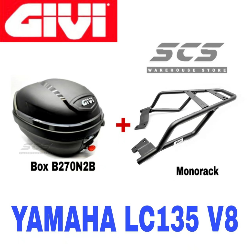 Monorack Givi Yamaha LC V8 LC135 FI 100% Original Givi Monorack Advance ...