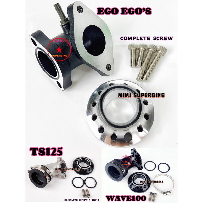 UNIVERSAL RACING CARBURETOR JOINT INTAKE PIPE TENGKUK UFO RUBBER FUNNEL ...