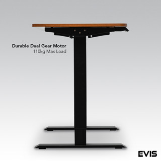 EVIS Smart Desk Lite Height Adjustable Office Desk with Curved Edges ...