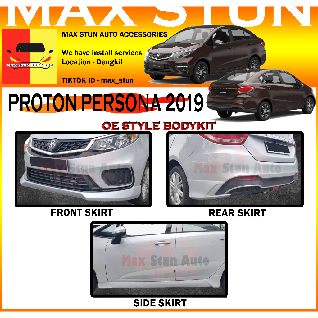 PROTON PERSONA 2019-2021 OE LOOK BODYKIT BUMPER SKIRT LIP NEW PERSONA ...