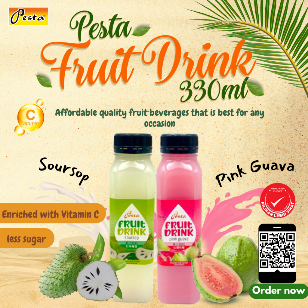 Pesta Fruit Drink- 330 ml | Shopee Malaysia