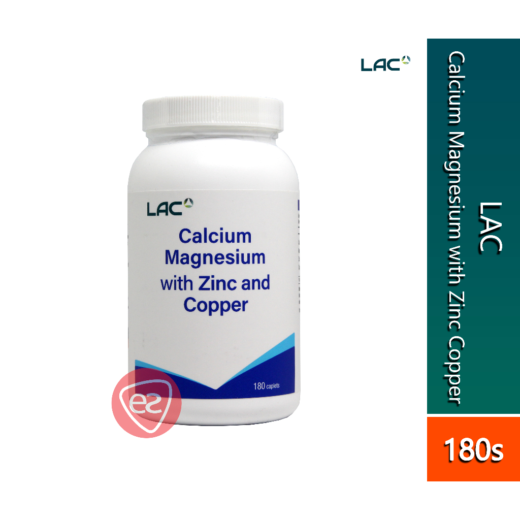 LAC Calcium Magnesium With Zinc And Copper Caplet 180s | Shopee Malaysia