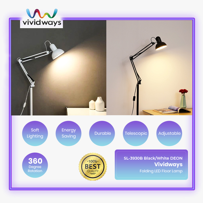 K2 STUDY STAND LAMP DEON SL3930B E27 HOLDER BLACK & WHITE COLOR ...