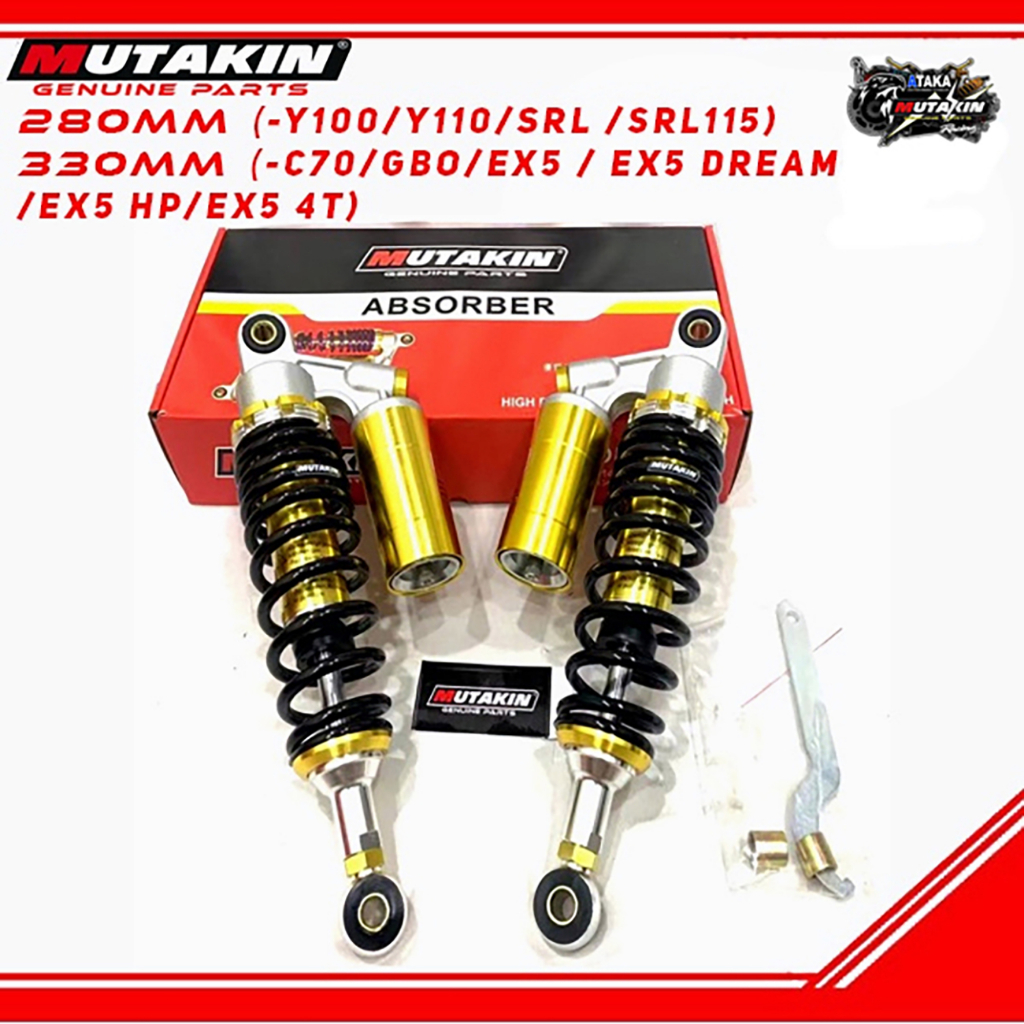 MUTAKIN GAS TANK ABSORBER SHOCKS ADJUSTABLE 280MM 330MM Y100 Y110 SRL ...